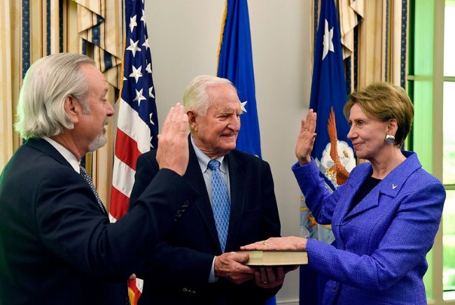 Barrett Sworn in as Air Force Secretary | Air & Space Forces Magazine