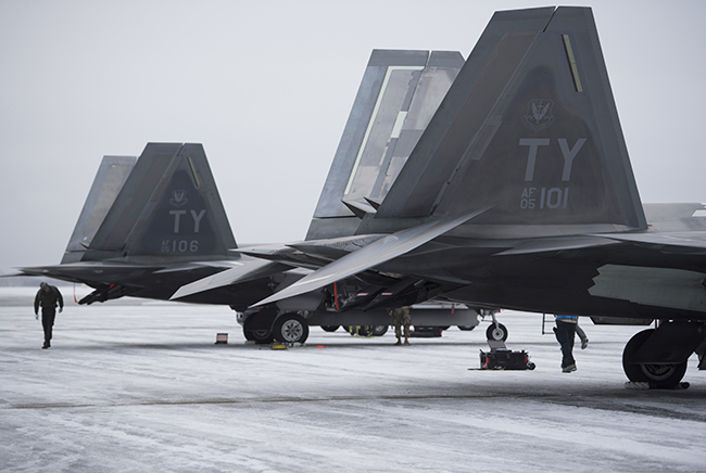 F-22s, Evacuated from Tyndall, Fully Integrated at New Alaska Base ...