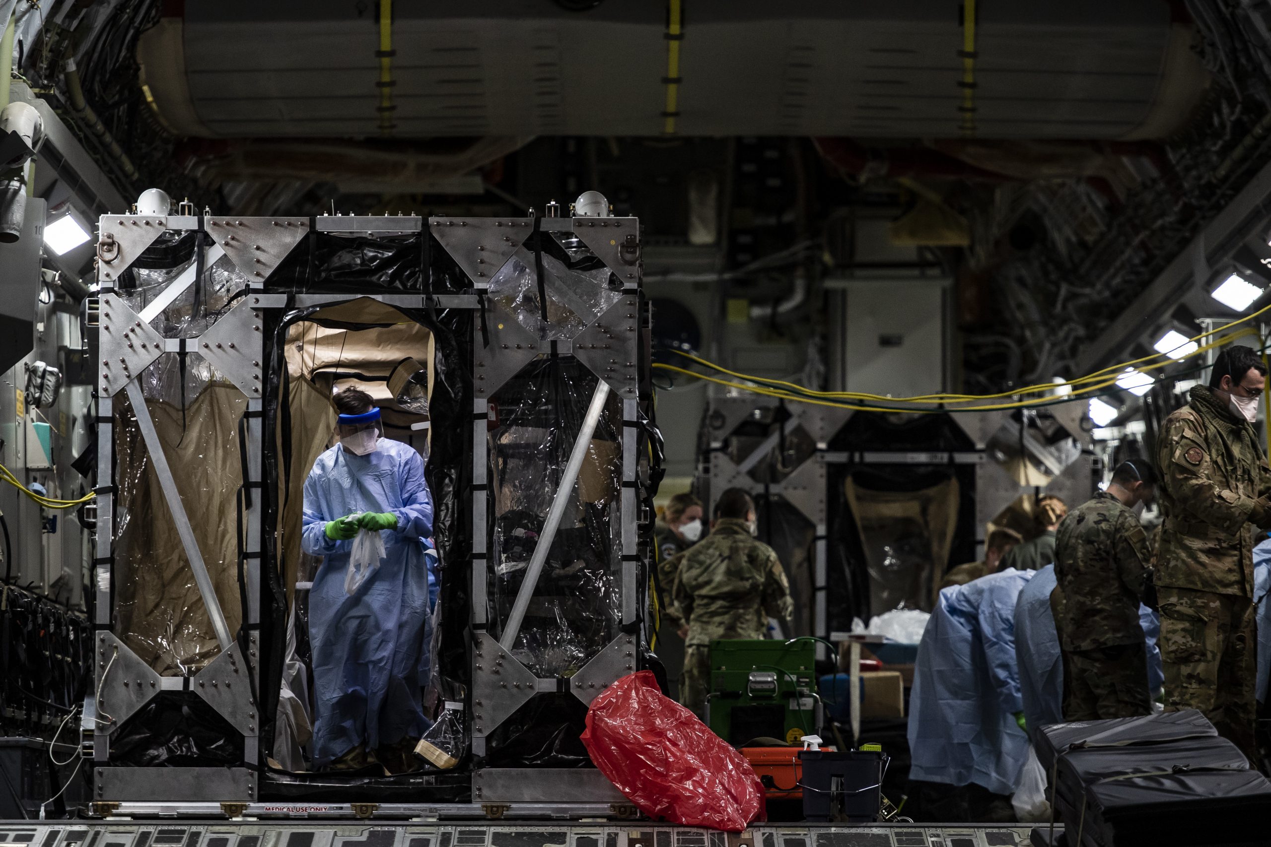 USAF Flies First COVID-19 Positive Patients with Isolation Pods | Air ...