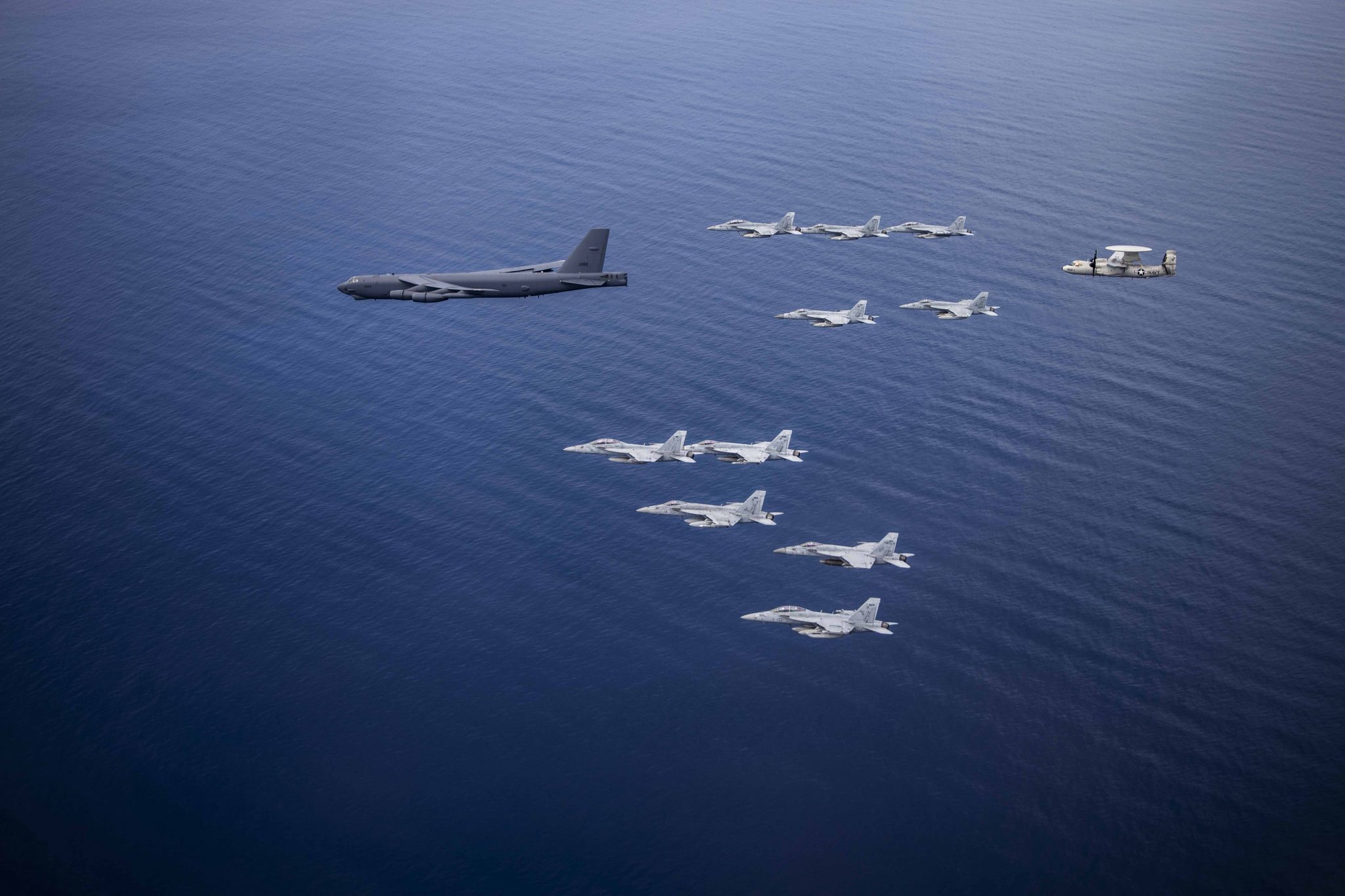 B-52 Flies with Carrier Strike Groups in South China Sea | Air & Space ...