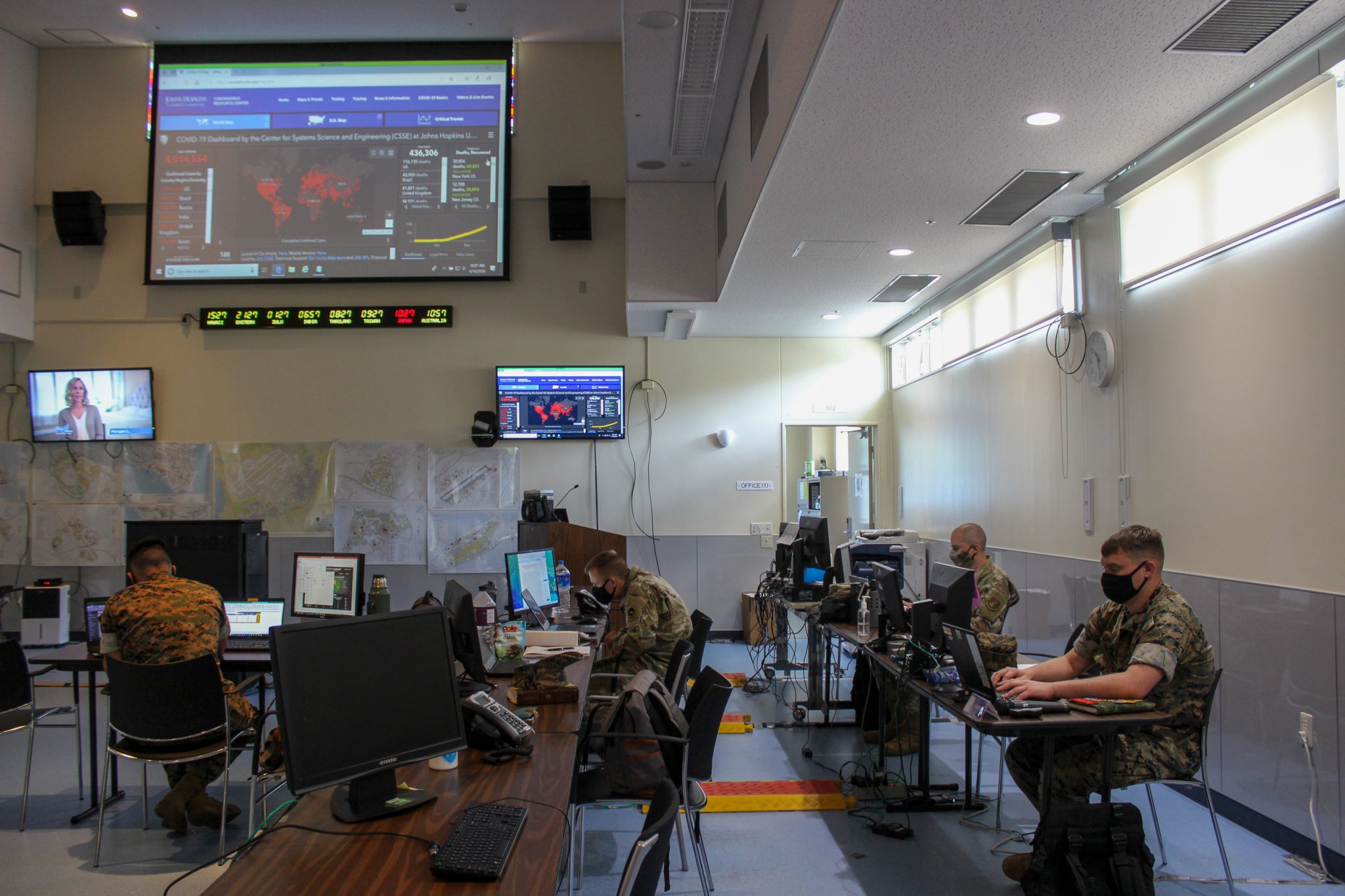 Okinawa Troops Create Communication Center for COVID-19 Information ...
