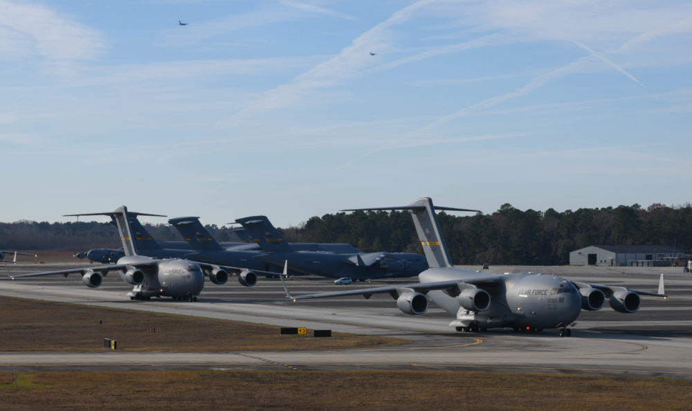 PHOTOS: Air Force’s Largest-Ever Launch of C-17s from Single Base | Air ...