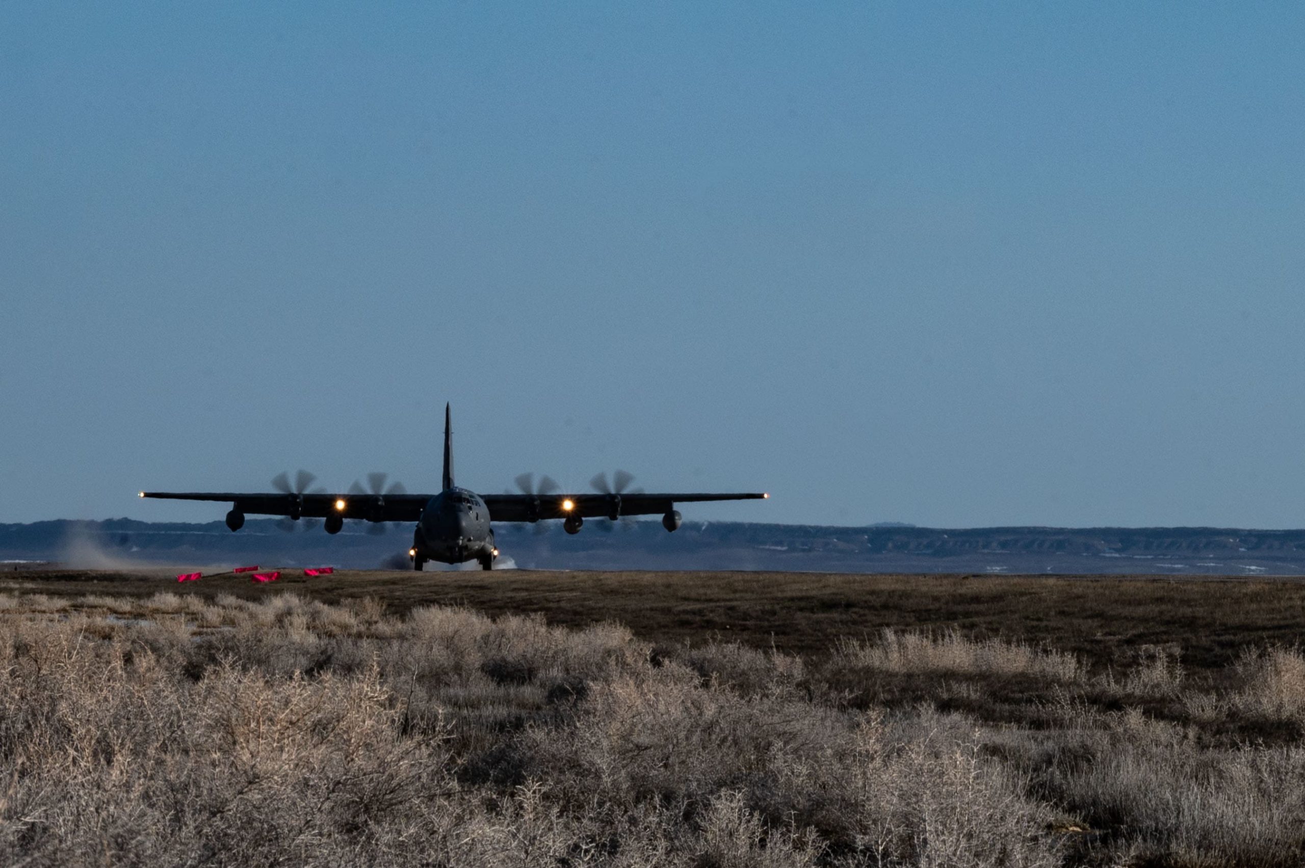 Warthogs, Reaper, and MC-130 Land and Take Off from Wyoming Highway in ...