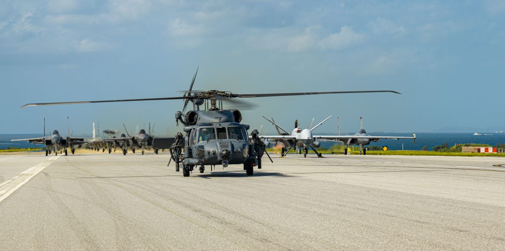 PHOTOS: Kadena Welcomes New F-22s and F-16s with Elephant Walk