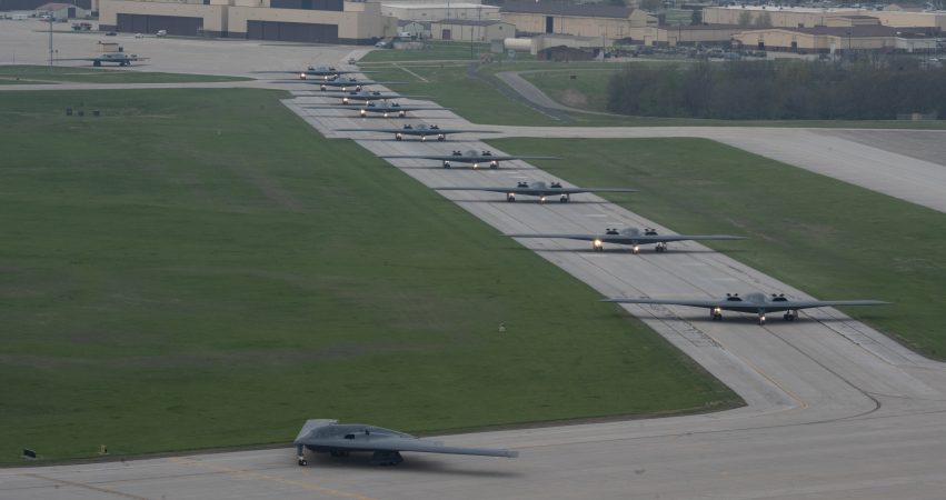 PHOTOS: 12 B-2s Conduct Massive Fly-Off, Elephant Walk