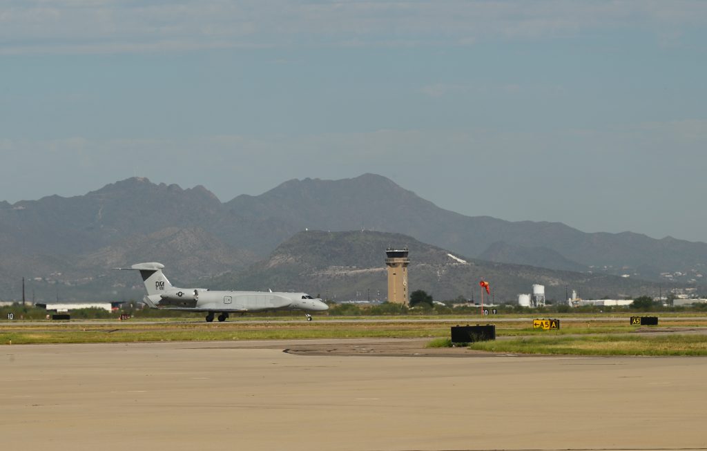 Air Force Delivers First EA-37 Electronic Attack Aircraft to Base