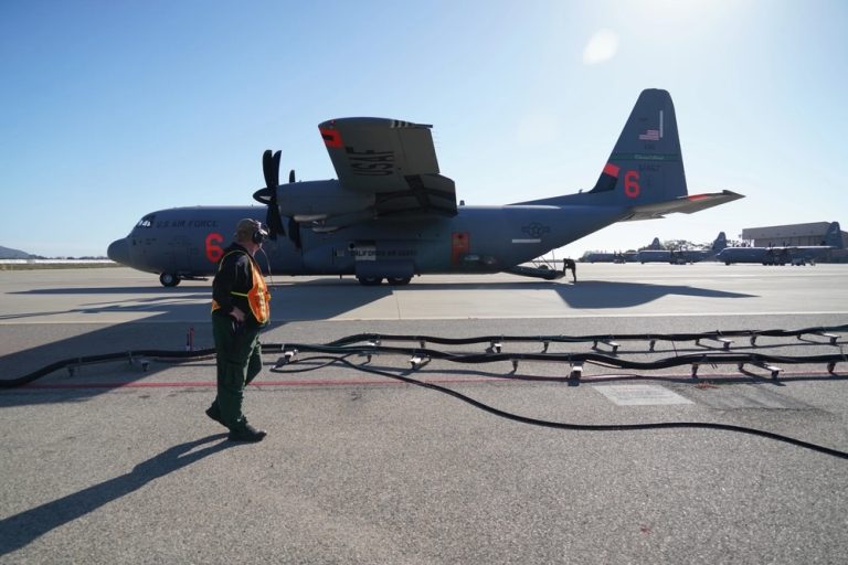 Watch an Air Force C-130 Crew Fly Low to Fight LA Fire