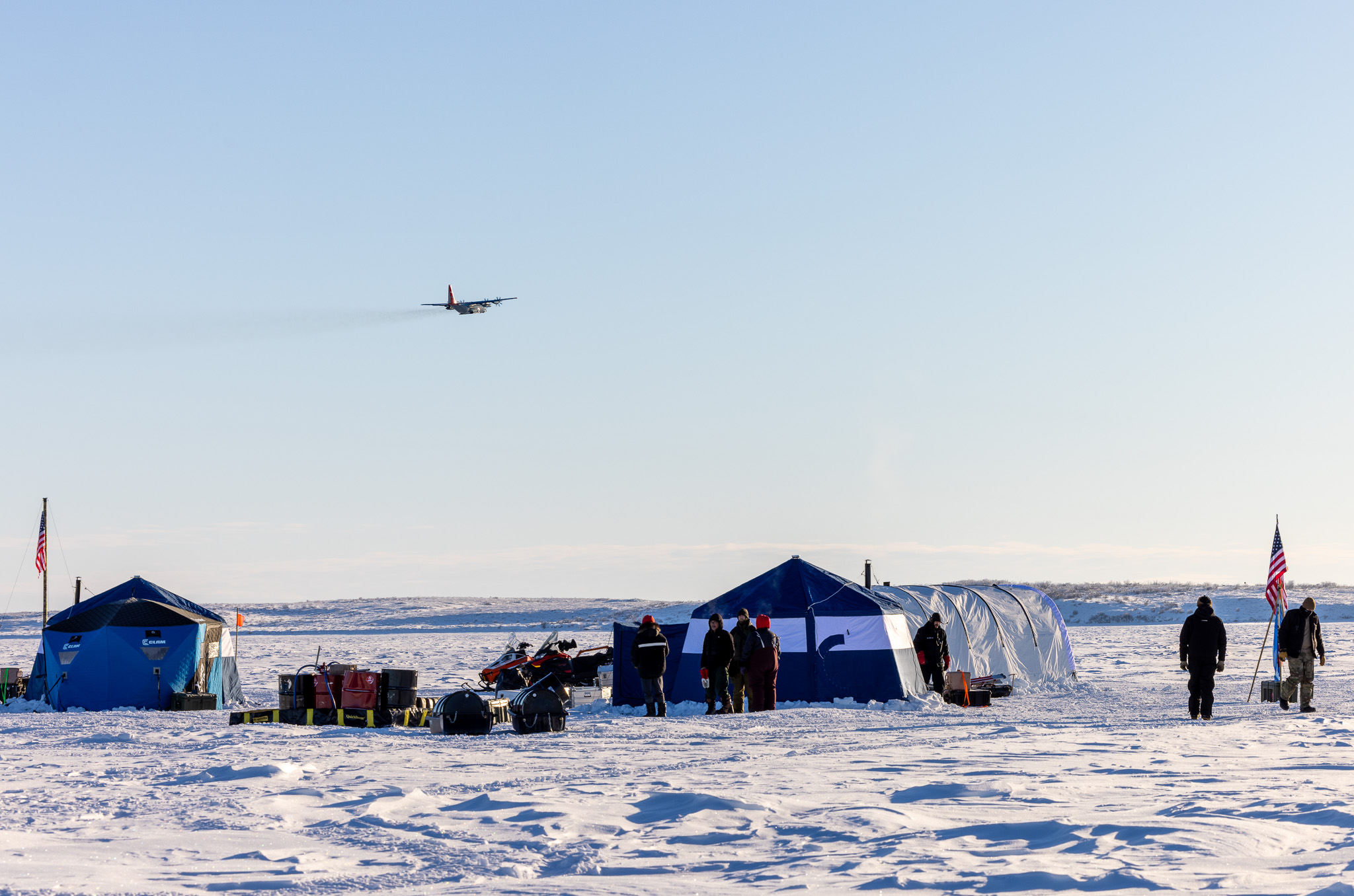 LC-130 Skibird Lands on Freshwater Ice as USAF Ups Arctic Ops