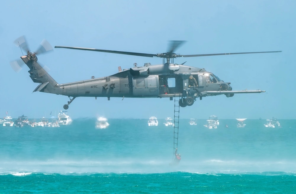 Bombers, Fighters Unite in Rare 7-Plane Flyover