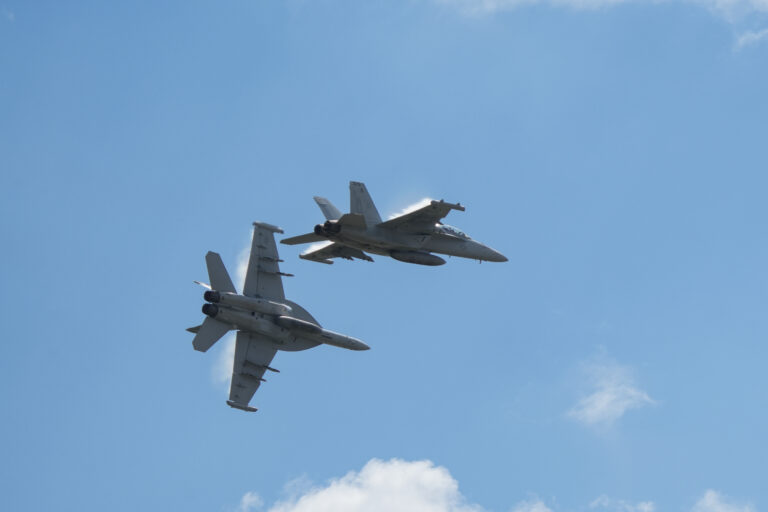 Two Navy EA-18G Growlers Collide at Air Force Base Air Show